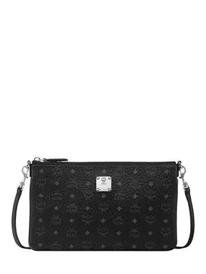 Mcm Aren Vi Flat Pouch Mini Bag - Black