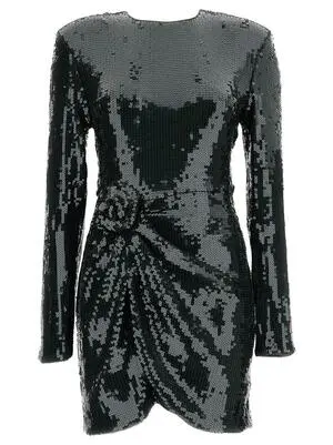 ROTATE BY BIRGER CHRISTENSEN Long-sleeve Sequin Mini Dress - Green