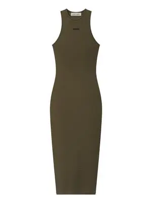 Fear Of God Soft Rib Racerback Dress 'moss - Green