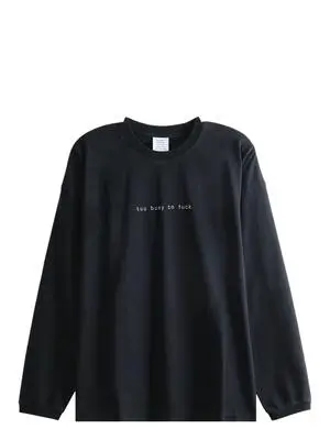Vetements Too Busy To Fuck Long-sleeve Top - Black