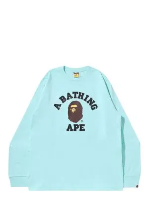 A BATHING APE College Long-sleeve Tee - Blue