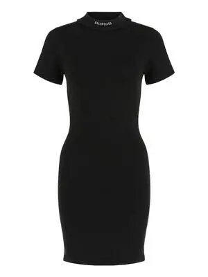 Balenciaga T-shirt Mini Dress - Black