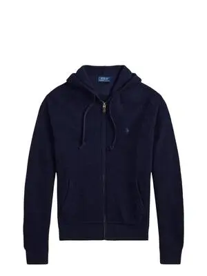 Polo Ralph Lauren Waffle Knit Full Zip Hybrid Sweater - Blue