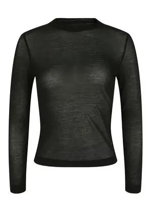 Balenciaga Sheer Fitted Top - Black