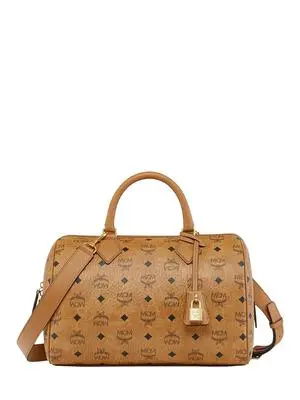 Mcm Ella Vi Mini Boston Bag - Tan