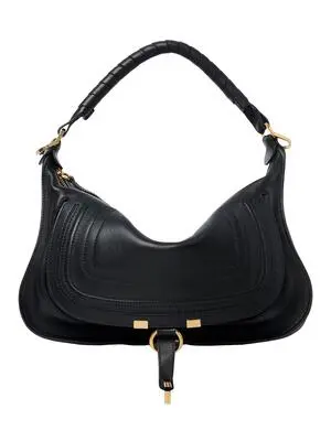 Chloé Marcie Leather Shoulder Bag - Black