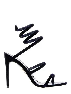 Rene Caovilla RENE CAOVILLA Velvet Cleo Sandals Blue