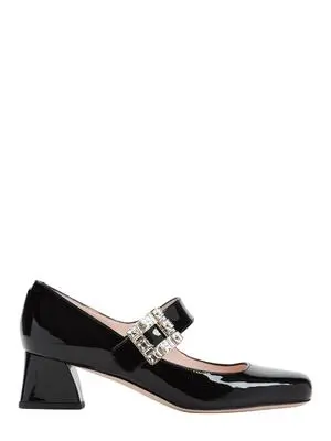 ROGER VIVIER ROGER VIVIER Crystal-Embellished Leather Pumps