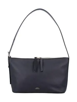 A.p.c. A.P.C. Grained Leather Shoulder Bag Nero