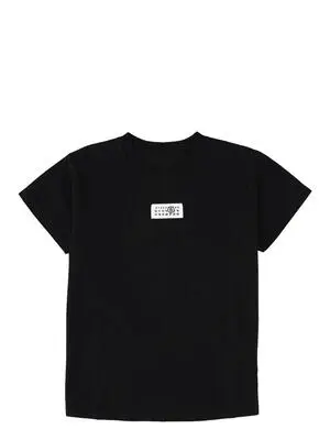 MAISON MARGIELA Logo Patch Cotton T-shirt - Black