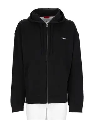 Hugo Full-zip Hooded Sweatshirt - Black
