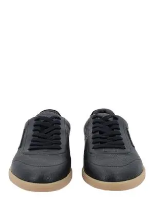 Zegna ZEGNA Leather Low-Top Sneakers Black