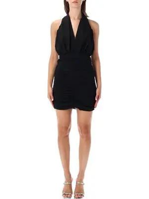 ROTATE BY BIRGER CHRISTENSEN ROTATE Halter Mini Dress Nero