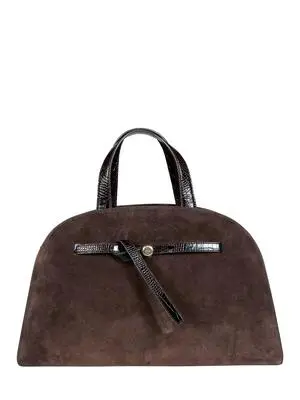 Tory Burch TORY BURCH Romy Suede Satchel Marrone