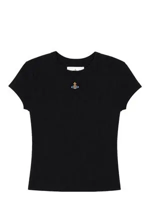 VIVIENNE WESTWOOD VIVIENNE WESTWOOD Ribbed Fitted Short-Sleeve T-Shirt