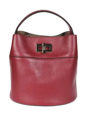 Furla FURLA Amelia Mini Bucket Crossbody Handbag Rosso