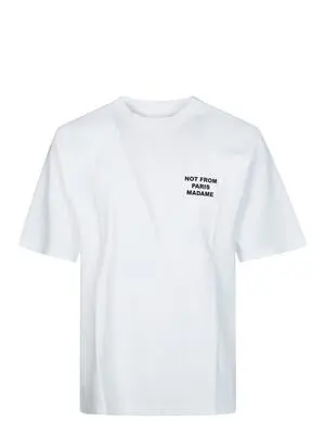 Drole De Monsieur T-shirt With Bold Slogan - Bianco