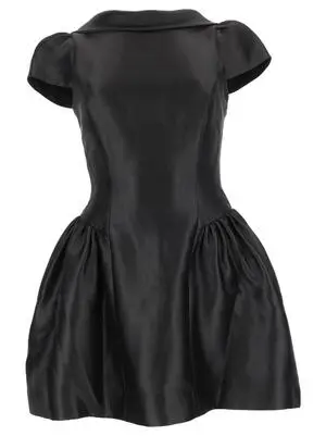 SELF-PORTRAIT Cap-sleeve Mini Dress - Black