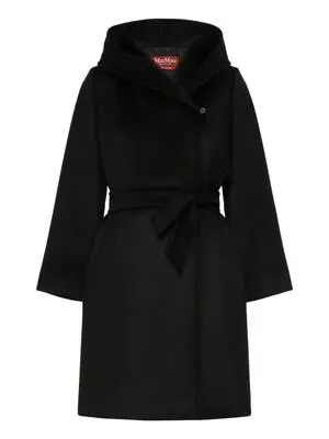 MAX MARA MAX MARA STUDIO Double-Drap Pure Wool Belted Jacket