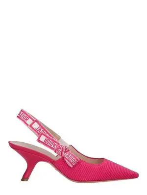 Dior Pointed-toe Slingback Kitten Heel Pumps - Fuchsia Fl