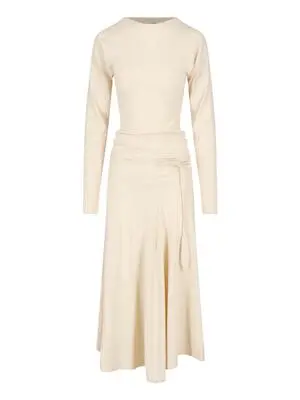 LEMAIRE 100% Cotton Shirt Dress - Cream