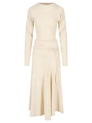 LEMAIRE 100% Cotton Shirt Dress - Cream