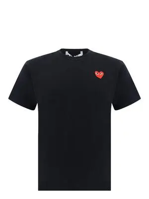 Play Comme Des Garcon Cotton T-shirt - Black