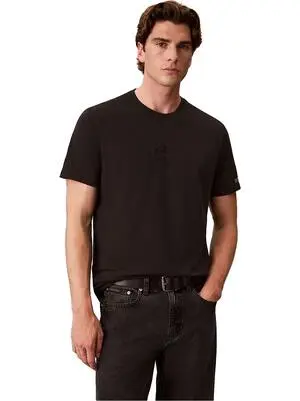 Calvin Klein Embossed Monogram Logo Tee - Black