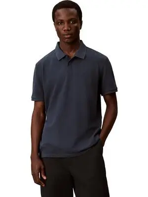 Calvin Klein Pique Garment-dyed Polo Shirt - Blue Nights