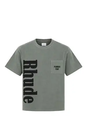 Rhude Logo Pocket Tee Shirt Olive