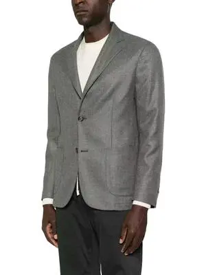 BARBA NAPOLI Single-breasted Notch-lapel Jacket - Grey