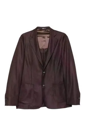 BARBA NAPOLI Single-breasted Notch-lapel Jacket - Brown