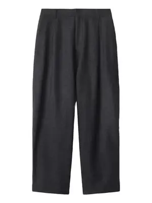Maison Kitsuné Pleated Wool Trousers - Grey