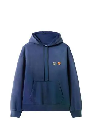 Maison Kitsuné Double Fox Head Hoodie - Blue