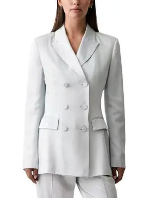 TRUSSARDI Double-breasted Peaked-lapels Blazer - Blue
