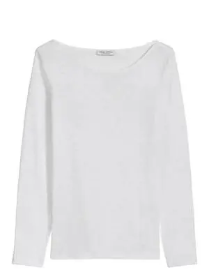Marc O'polo Slub-effect Boat-neck T-shirt - White