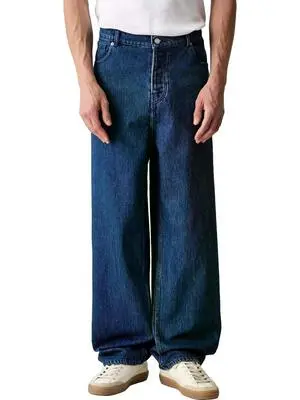 Drole De Monsieur Wide Leg Denim Jeans - Blue