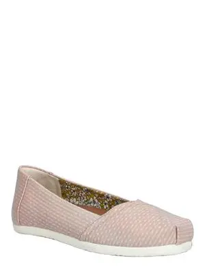 Toms Alpargata Polka-dot Slip-on Ballet Flats - Pink