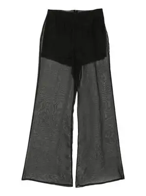 ISABEL SANCHIS Sheer-panel Trousers - Black