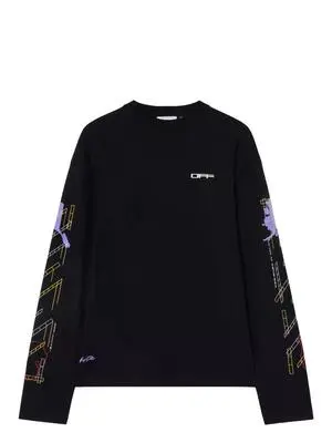 Off-White Archigeography Arrow Skate Long-sleeve T-shirt Black