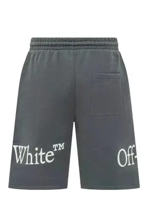 Off-White Bookish Logo-print Shorts - Grey