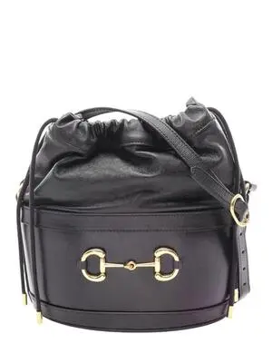 Gucci Leather Horsebit 1955 Bucket Bag - Black