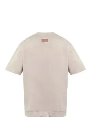 Hugo Acid-wash Logo-patch T-shirt - Neutrals