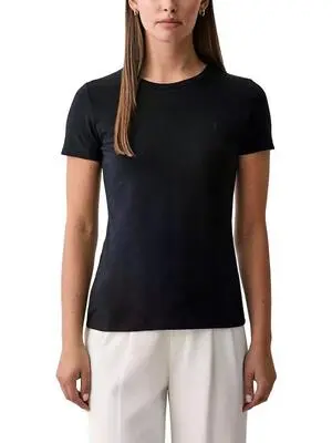 TRUSSARDI Trussardi Logo-Embroidered T-Shirt Blue