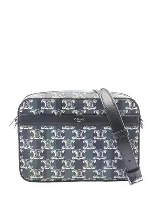 Celine Celine Triomphe Coated Canvas Camera Cross Body Bag Green