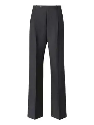 JIL SANDER Frayed-edge Tailored Trousers - Grey