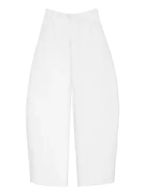 ISABEL SANCHIS Structured Curved-leg Palazzo Pants - Neutrals