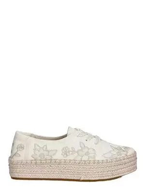 TOMS Valencia Floral-Embroidered Platform Espadrilles