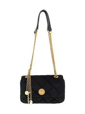 TWINSET Quilted Velvet Shoulder Bag - Black