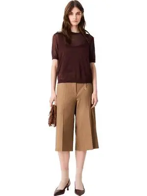 Maje Maje Sheer Effect Layered Pullover Brown